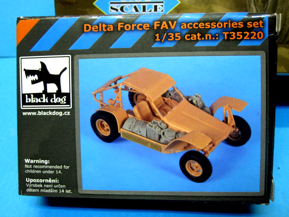 HOBBY BOSS 82406 1/35 DELTA FORCE FAV w/ BLACK DOG RESIN DETAILS & CREW ...