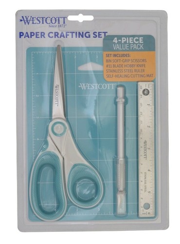 *NEW*Westcott 4-Piece Stainless Steel Paper Crafting Set -Value Pack ...