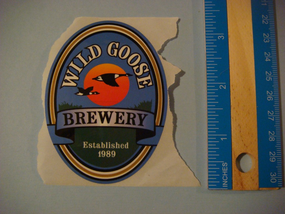 Beer STICKER: WILD GOOSE Brewery, Originally of Cambridge, MARYLAND ...