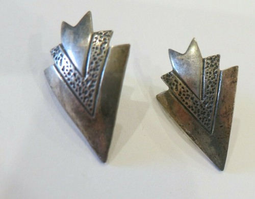 VINTAGE STERLING SILVER EARRINGS SIGNED MJ | eBay