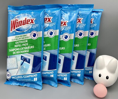 Windex Outdoor Refill Pads for Cleaning Glass, Windows & More 5 Pk ( 10 ...