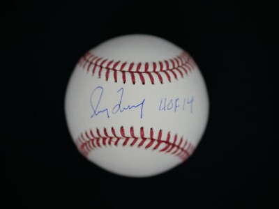 GREG MADDUX SIGNED OFFICIAL MAJOR LEAGUE BASEBALL INSCRIBED "HOF 14 ...