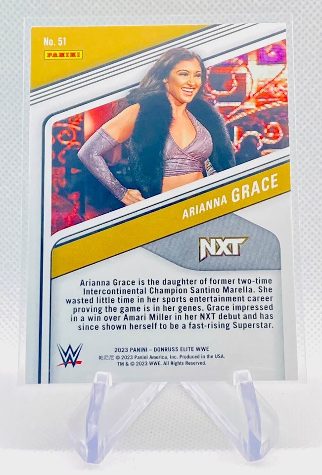 2023 Panini Donruss Elite WWE Arianna Grace Rookie Card #51 - NXT | eBay
