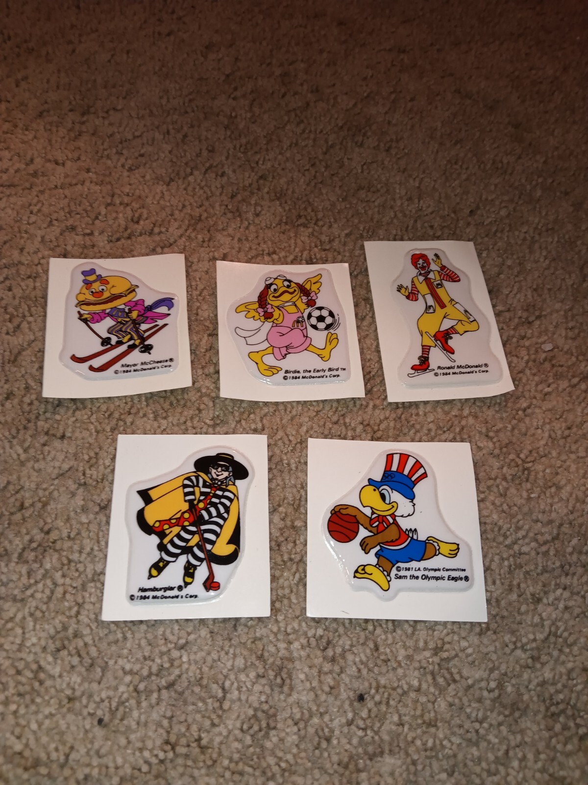 Lot Of (5) Vintage 1980s McDonald's Puffy Stickers | eBay