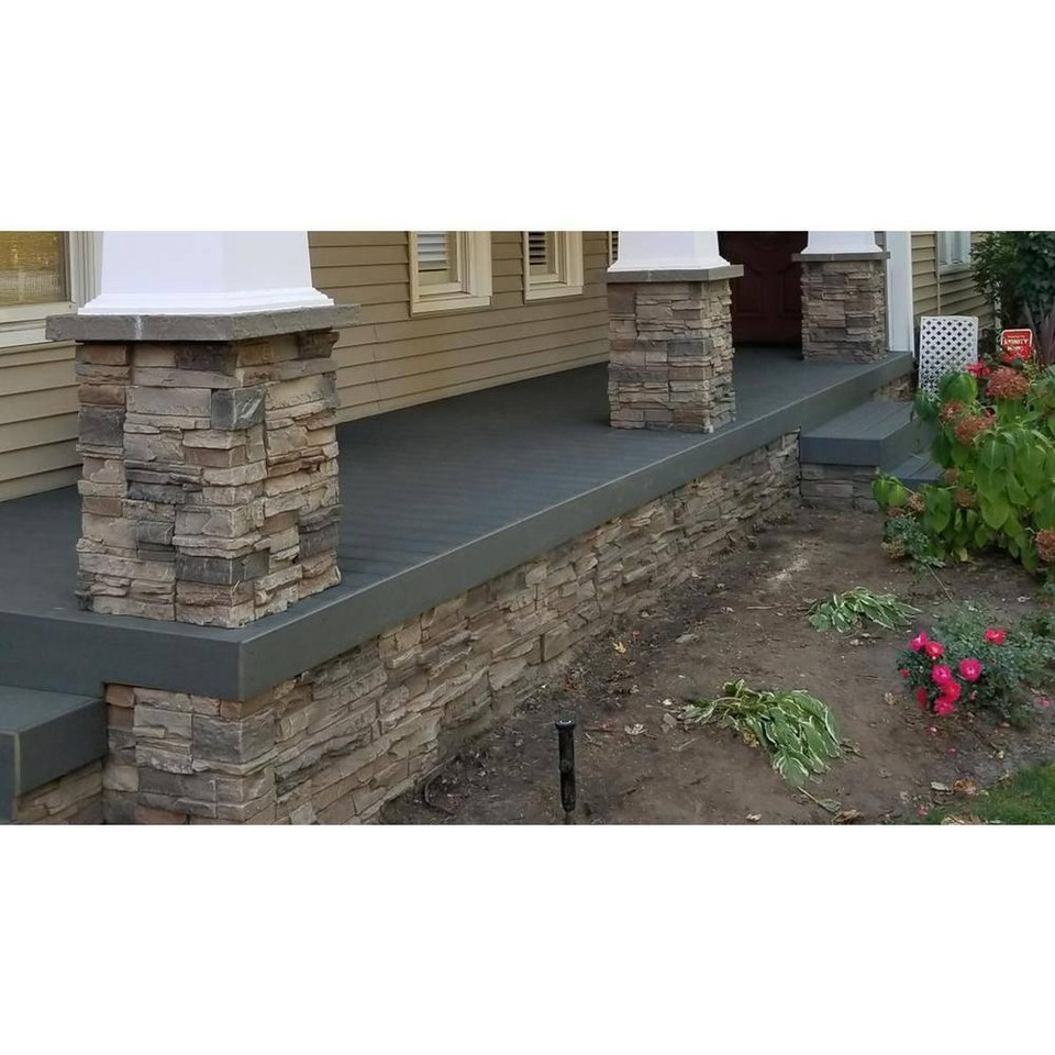 GenStone Faux Stone Siding 3.67-Sq-Ft Stratford Flat Column Cap ...