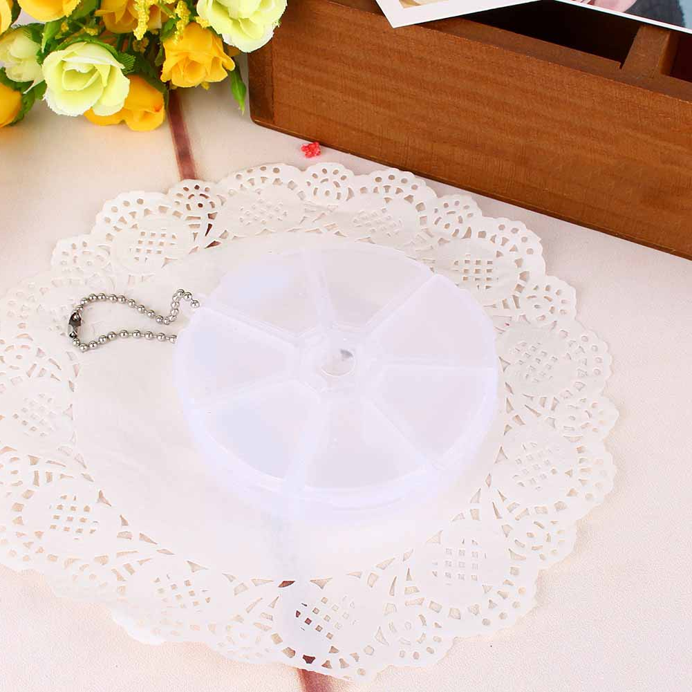 Mini 7 Days Weekly Pill Box Dispenser Organizer Container Round Tablet ...