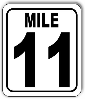 Mile 11 Distance Marker Running Race 5k Marathon Metal Aluminum ...