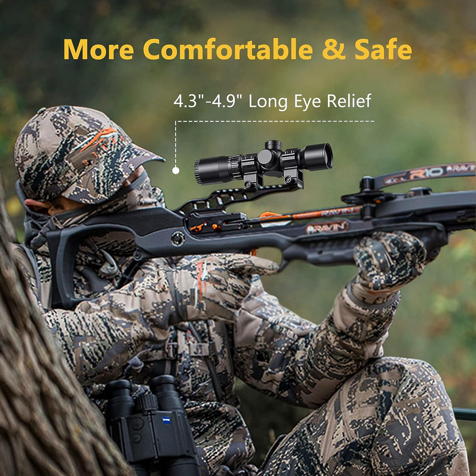 1.5-5x32 Crossbow Scope 300-450 FPS Red Green Illuminated Optic ...