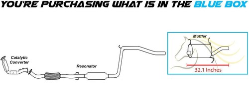 Stainless Steel Exhaust Muffler Tail Pipe Fits 1998-2002 Ford ESCORT ...