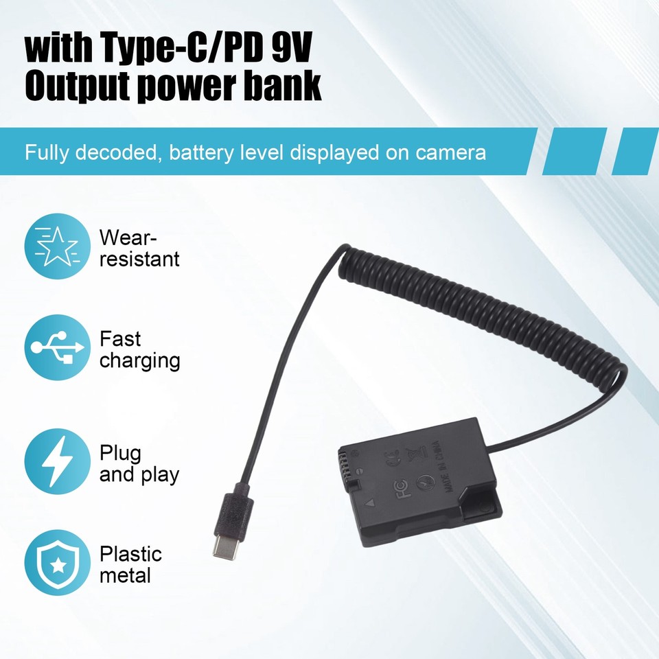 EL14 Dummy Coupler Battery Type-C Spring Cable for D3100 D3500 D5100 ...