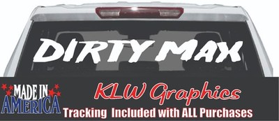 Dirtymax Vinyl Decal Sticker Turbo Diesel Truck Crew Cab 6.6L Soot Def ...