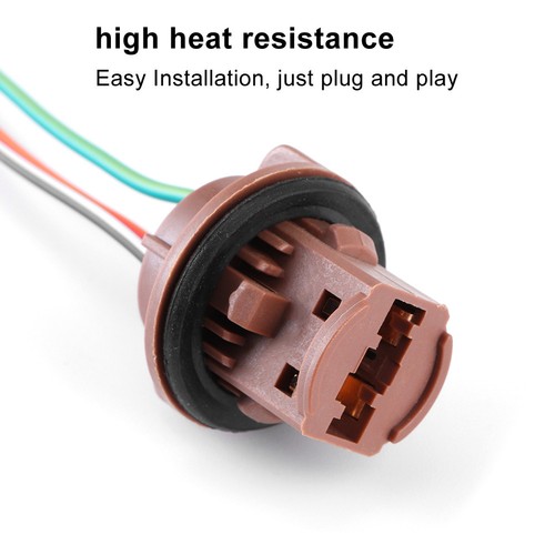 ˇ2pcs Car Brake Lights Running Lamp Harness Socket Plug For 7440 7441 ...
