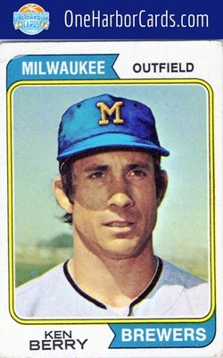 1974 Topps Milwaukee Brewers #163 Ken Berry | eBay