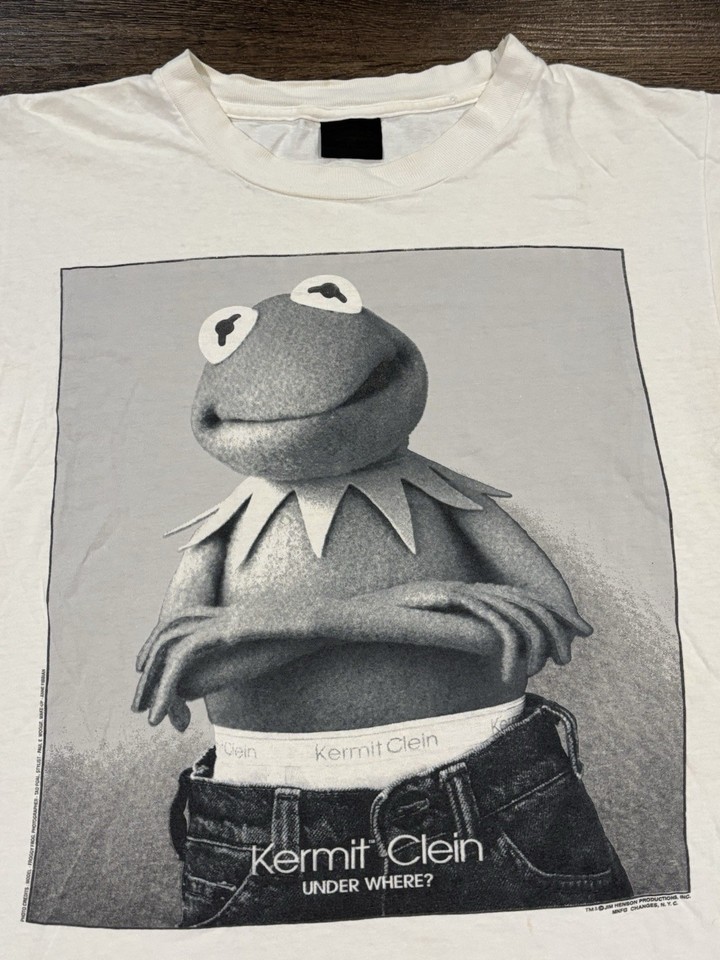 Kermit The Frog Muppets Vintage Calvin Klein Vintage 90s Parody T-Shirt ...
