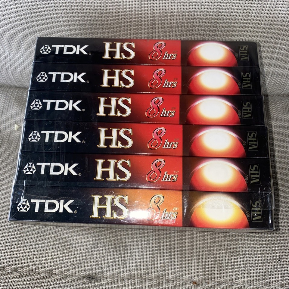 TDK T-160 HS Premium Quality 8HR VHS Video Tape 6-Pack NEW Sealed | eBay