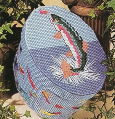 TROUT FISH BANDBOX HOME DECOR PLASTIC CANVAS PATTERN INSTRUCTIONS | eBay