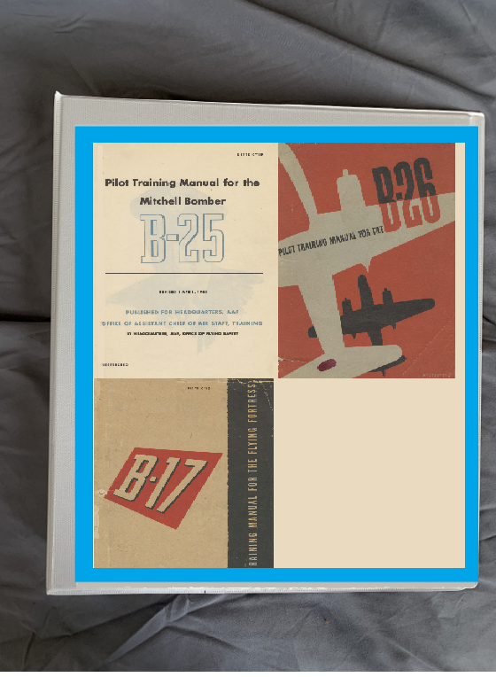 WW2 bomber flight manuals B-17 fortress B-25 mitchell B-26 printed ...
