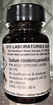Sodium nitroferricyanide(III) dihydrate, 99.3%, Analytical Reagent (ACS ...