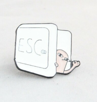Escape Key Human Pins Brooch Enamel Pin | eBay