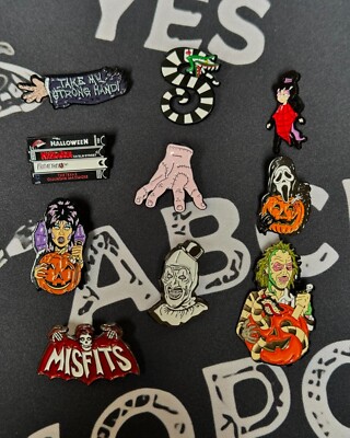 🎃👻 Multiple Horror Enamel Pins -You Pick the Design - Mix and Match to ...