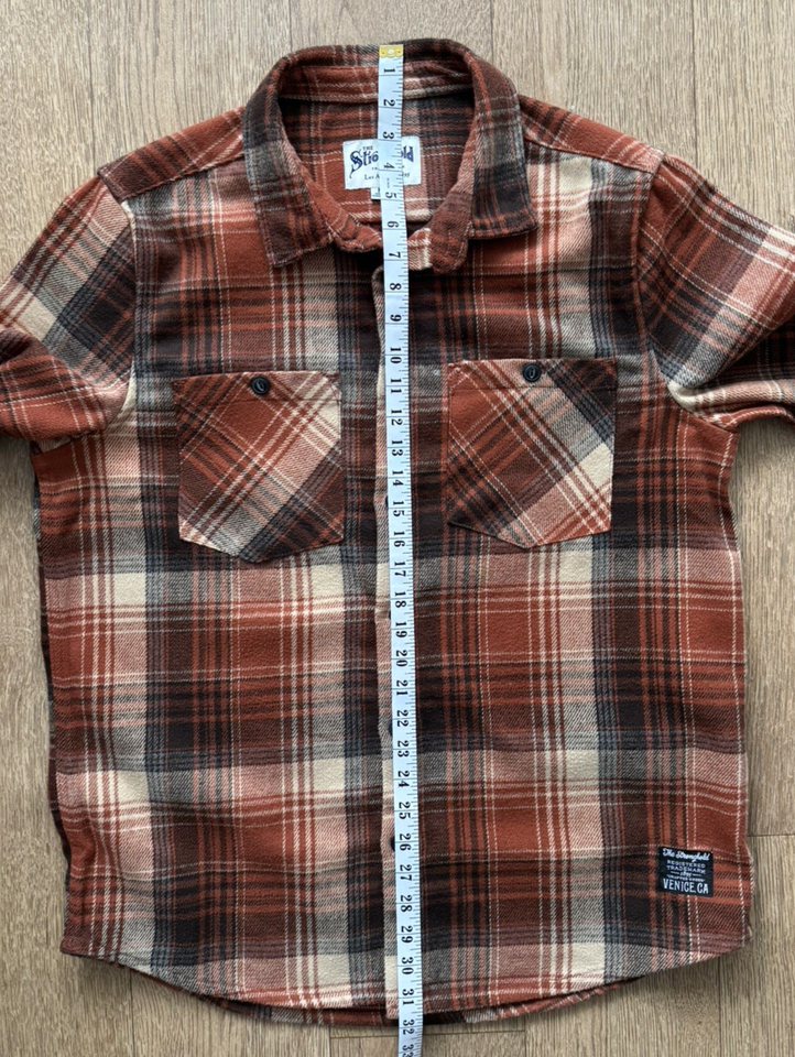 Stronghold Flannel Shacket ~~ Orange & Black | eBay UK