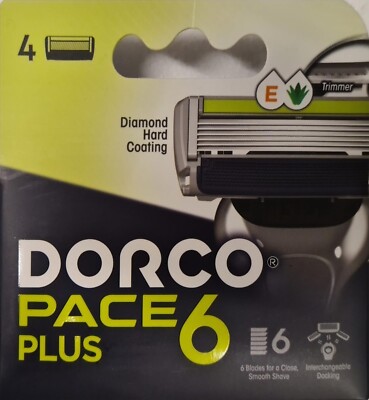 Dorco Pace 6 Plus- Six Blade Razor System with Trimmer , 1 Pack - 4 ...