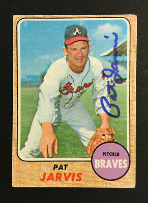 Pat Jarvis Braves signed 1968 Topps baseball card #134 Auto Autograph 2 ...