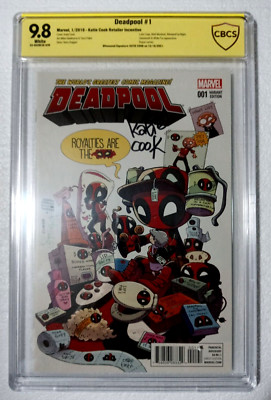 Marvel DEADPOOL No. 1 (2016) Katie Cook Variant Signature CBCS 9.8 NM/M ...