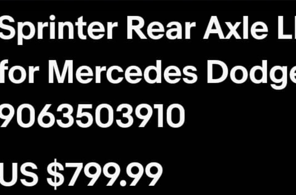 Sprinter Rear Axle LEFT DRIVER Side for Mercedes Dodge 2007 - 2017 ...