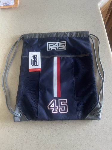 NWT F45 Gym Sack Functional Training Sports Fitness Blue 2 Pocket ...