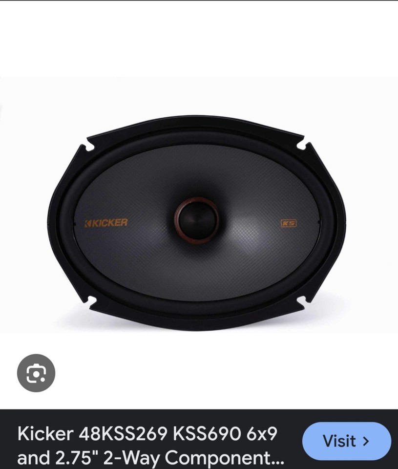 Kicker KS-Series 51KSS269 6x9-Inch 4 Ohms 2-Way Component Speaker ...