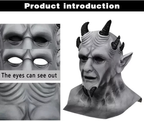 Sin of Pride Superbia Mask Devil Creepy Demon Full Head Latex Mask ...
