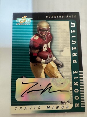 2001 Score Select Rookie Preview Autograph Travis Minor | eBay