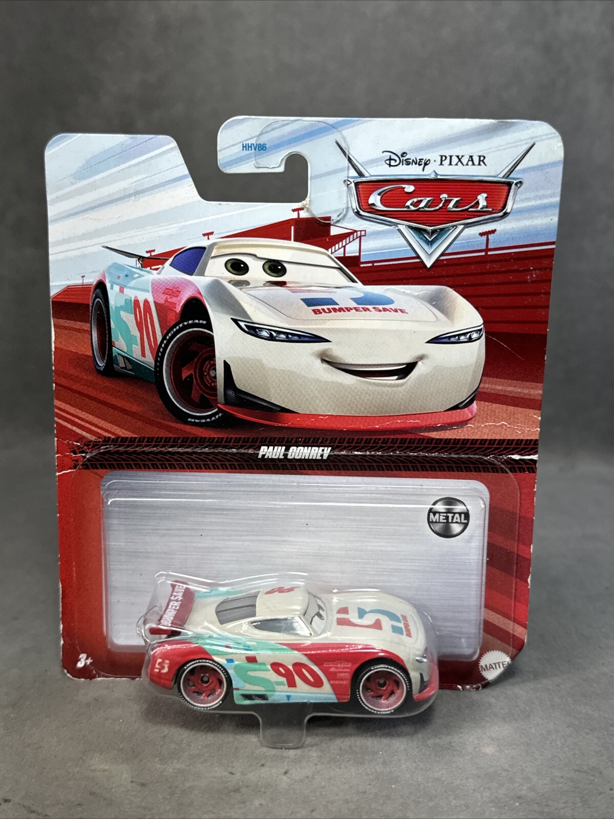 Disney Pixar Cars Paul Conrev #90 Bumper Metal Series Red Card 2022 NIB ...