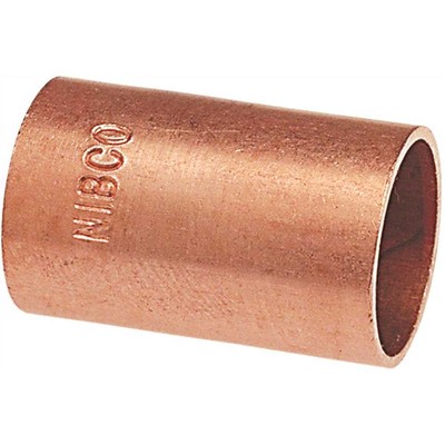 NIBCO I60112 1/2 in. Copper Pressure Cup x Cup Coupling Without Stop ...