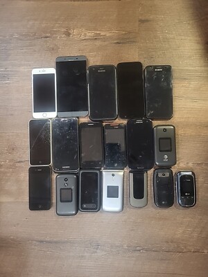 Lot of 18 Assorted Cell Phones For Parts Scrap or Gold Recovery Blu,LG ...