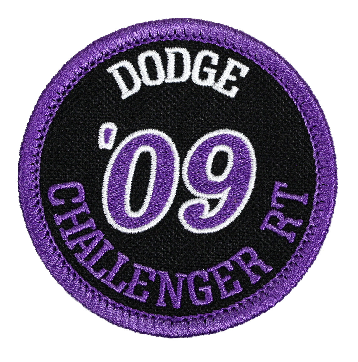 2009 Dodge Challenger RT Embroidered Patch Black/Purple Iron-On Sew-On ...