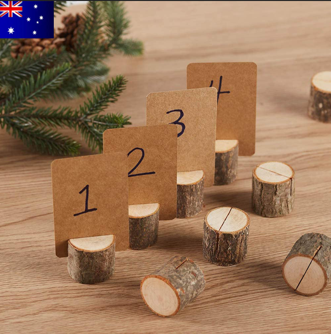 Wooden Wedding Table Card Holders Place Card Holder 4.8x1.2x1 Wood