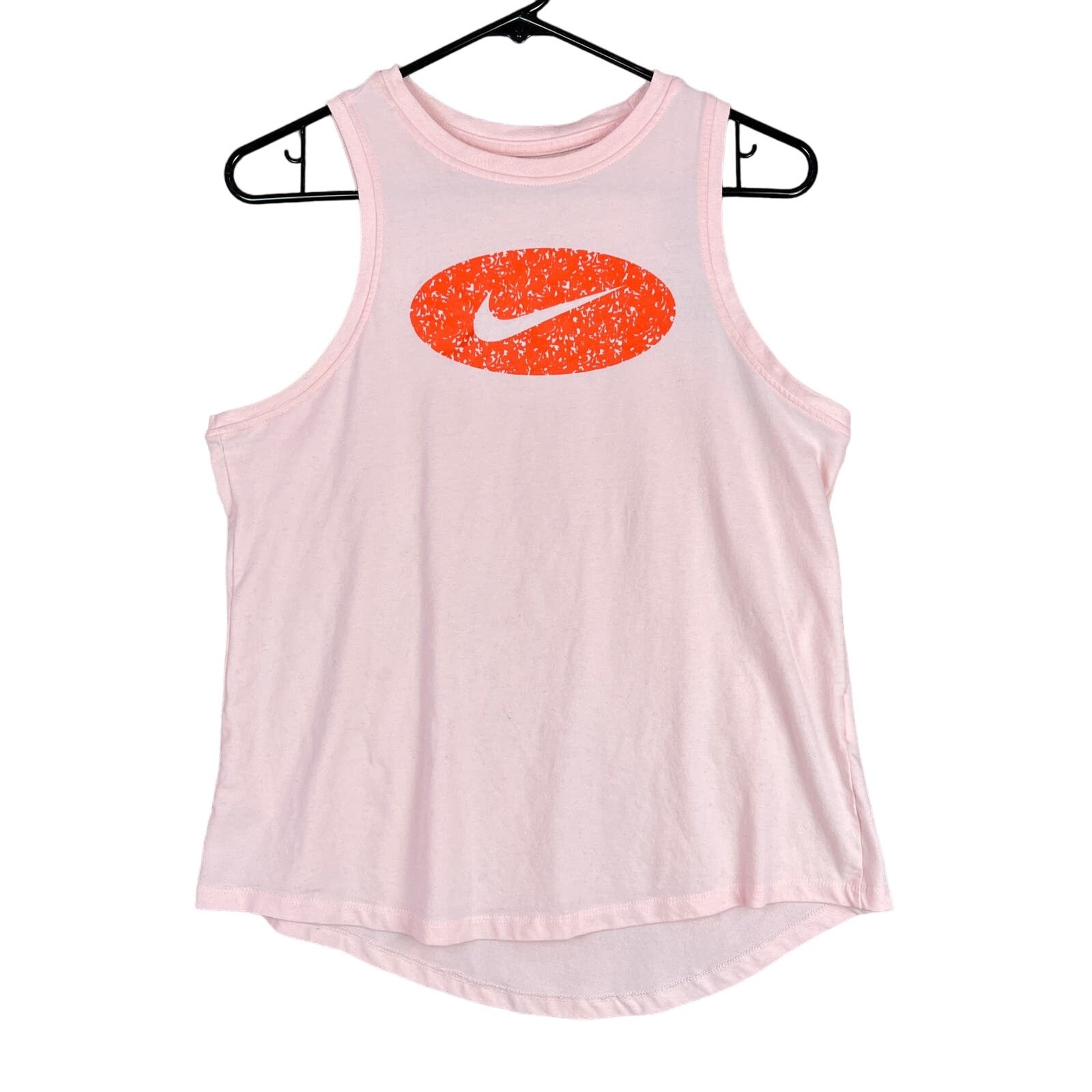 Nike Womens Shirt Pink Logo Tank Top Dri Fit Lightweight Athletic ...