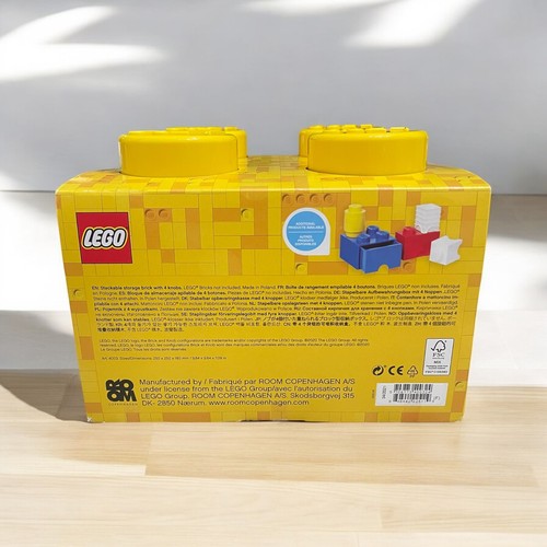 LEGO Yellow Official Brick Cube 4 Stud Storage Container Box NEW | eBay