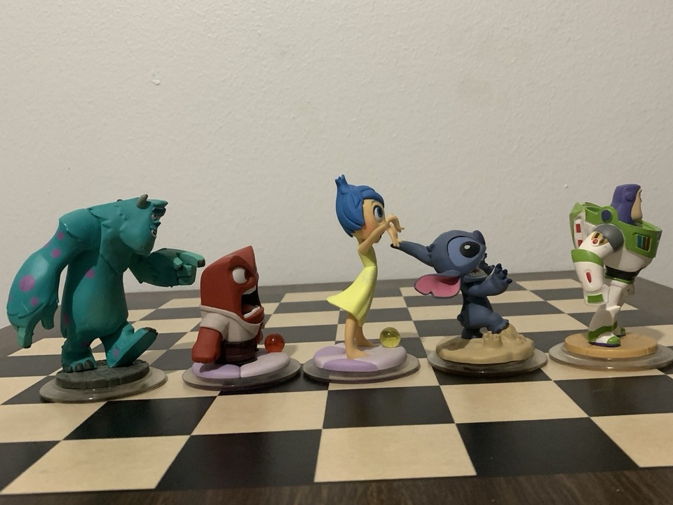 Disney Infinity Lot Joy Anger Sulley Stitch Buzz Lightyear w/ Playsets ...
