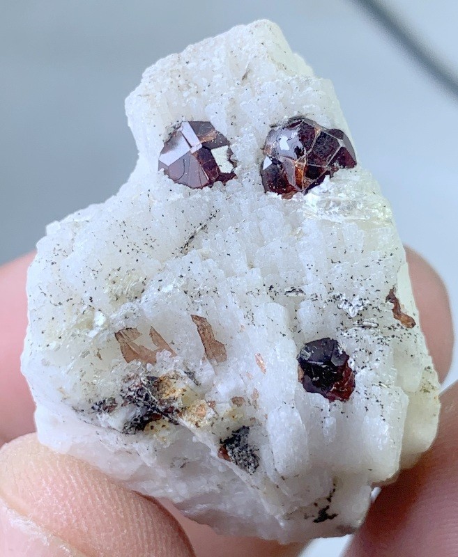 130 Carats beautiful Red Garnet on Albite Specimen from Skardu pakistan ...