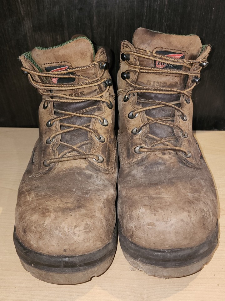Red Wing Mens King Toe 2240 Brown Leather Size 8 D Work Safety Boots ...