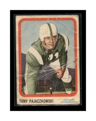 1963 Topps CFL Tony Pajaczkowski #16 stampeders football | eBay
