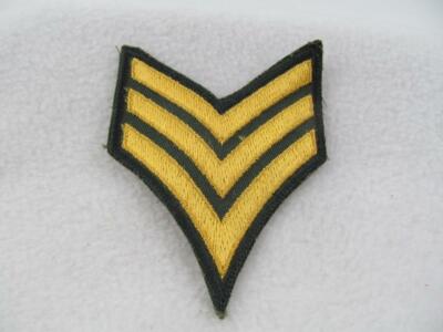 WWII US Army Sergeant Patch Chevron Black Yellow | eBay