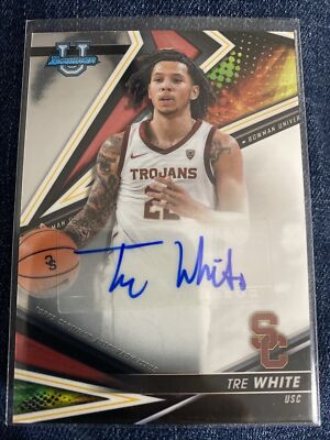 2023 Topps Bowman Best Tre White RC University Chrome Refractor Auto ...