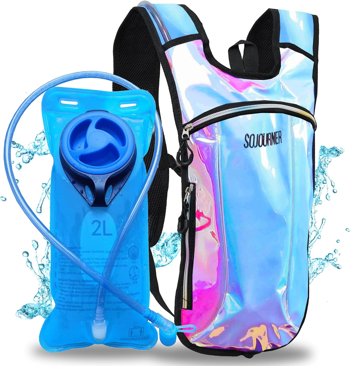 Hydration Backpack with 2L Bladder - Festival & Outdoor Essential