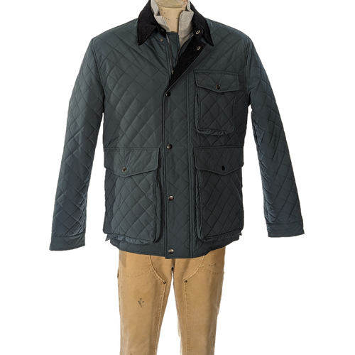 Robert Graham Quilted Slate Blue Jacket Sz L NWT $398 | eBay