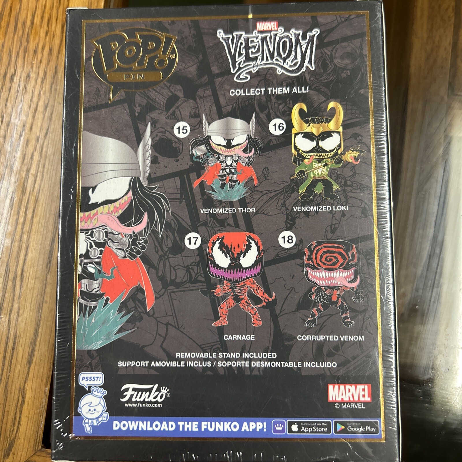 Funko Pop Pin Marvel Venom Venomized Thor #15 Enamel Pin Disney Brand ...