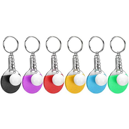 Ping Pong Ball Key Chain Table Tennis Racket Key Ring Bag Pendant ...
